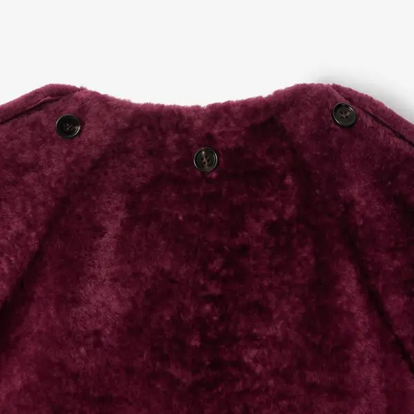 Burberry Detachable Scarf Shearling Jacket