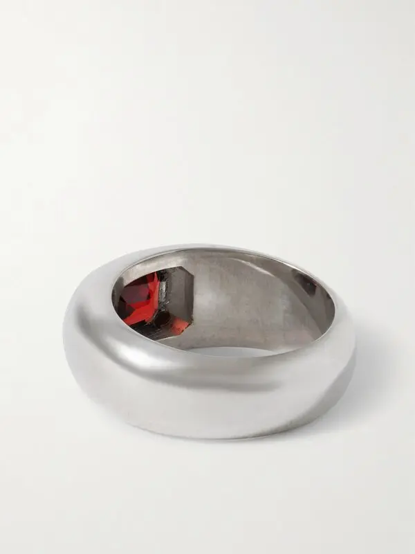 LOREN STEWART Gentry Sterling Garnet Ring