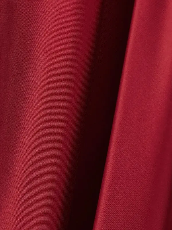 Khaite Syd Pleated Satin-twill Midi Dress