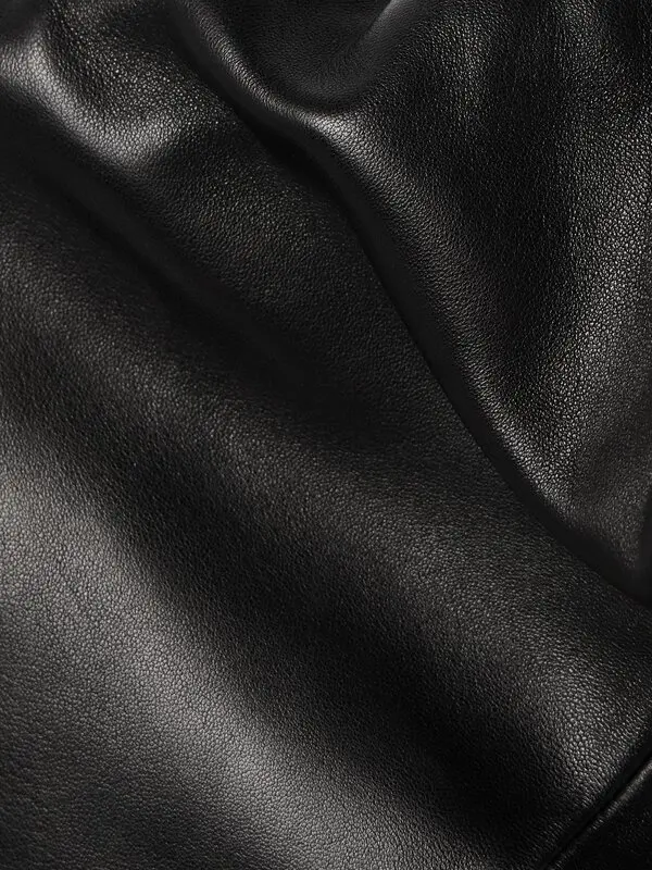 Khaite Daria Leather Mini Dress