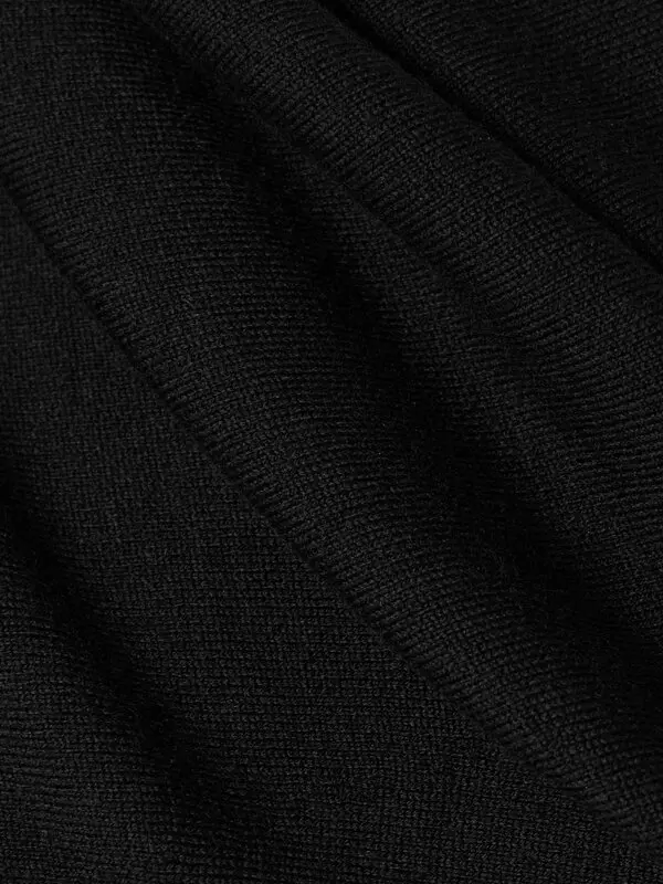Khaite Aimee Asymmetric One-shoulder Wool-blend Peplum Top - Black