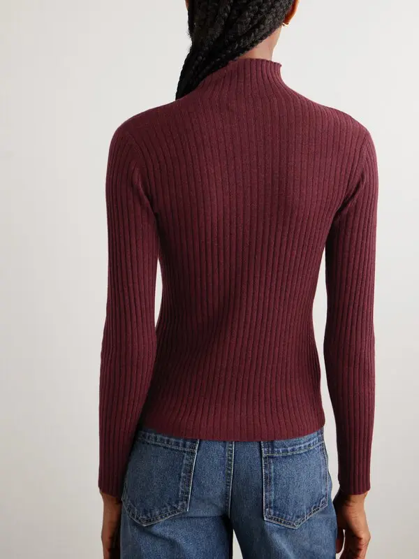 Arch4 Ariana Ribbed Cashmere Turtleneck Sweater