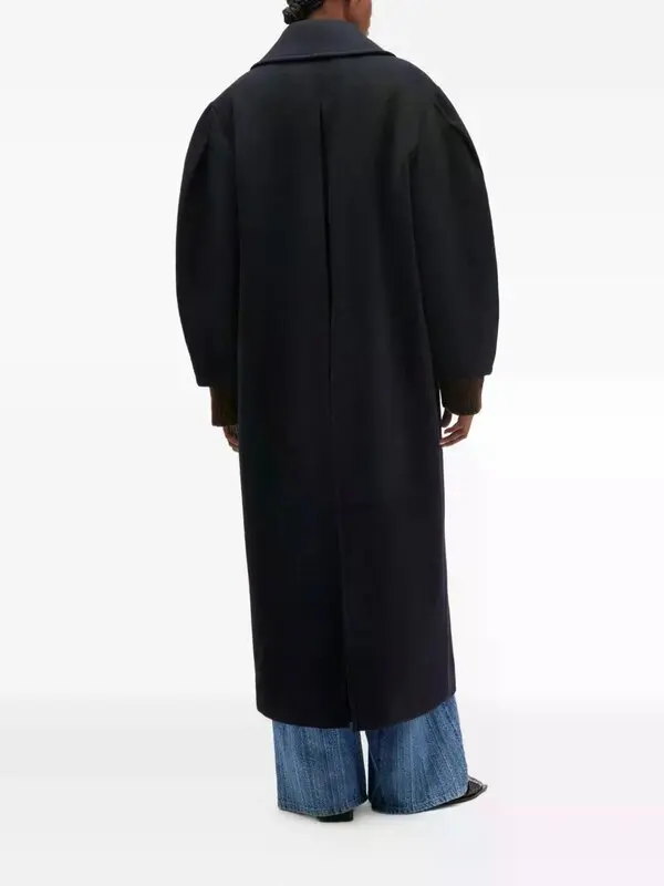 GANNI Balloon-sleeved Double-breasted Coat