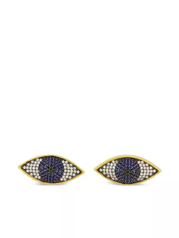 Begum Khan Nazar Eyes Mini Earrings - Gold