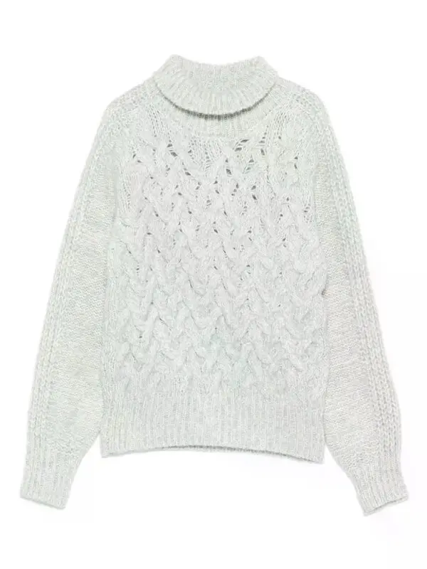 Eleventy Cable-knit Turtleneck Sweater