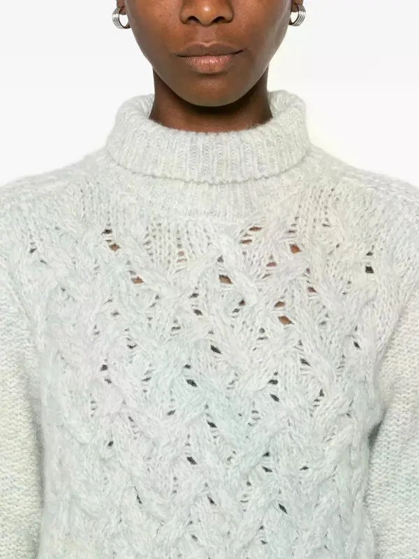 Eleventy Cable-knit Turtleneck Sweater