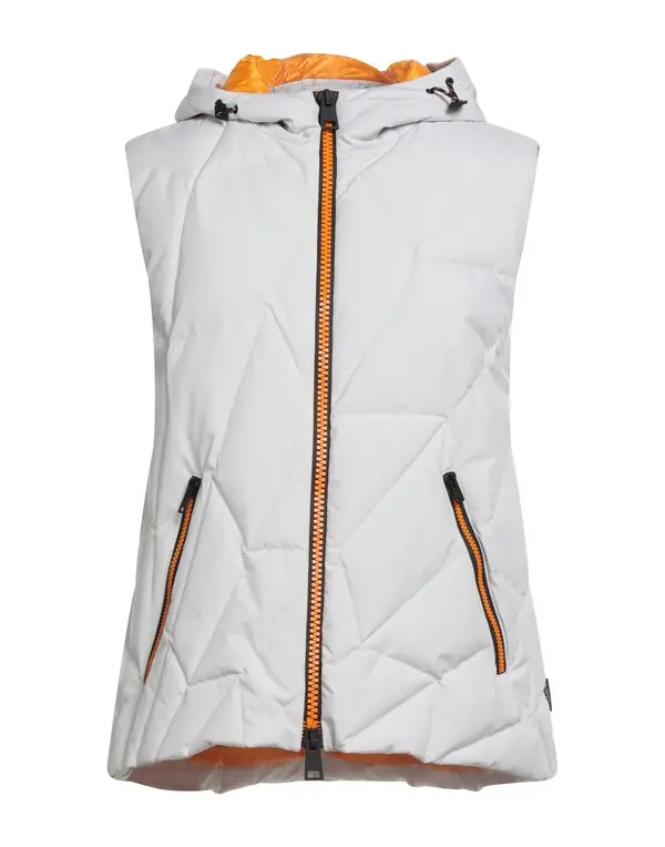 Herno Quilted Vest With Hood And Down Interior - Grey
