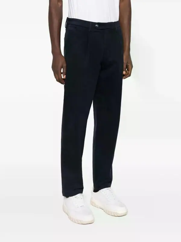 RE-HASH Pleated Straight Leg Trousers - Blue