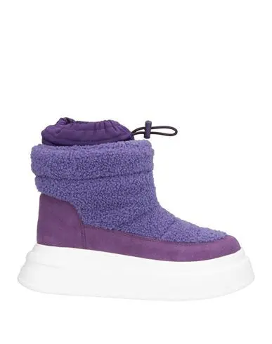 TOSCA BLU Ankle Boots With Sherpa Detailing - Purple