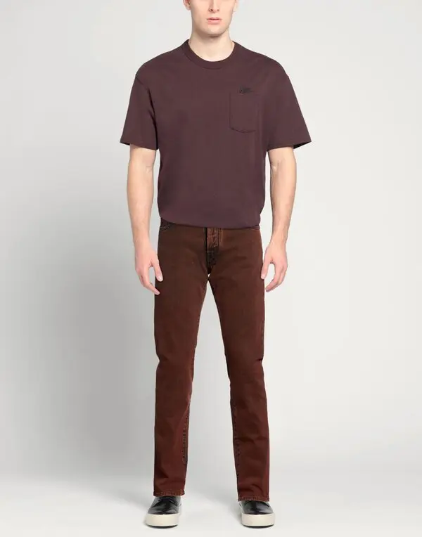 MOORER Military Cotton Elastane Tapered Jeans - Brown