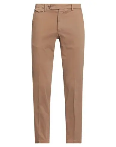 PAOLONI Pants Camel Size Cotton, Elastane - Beige
