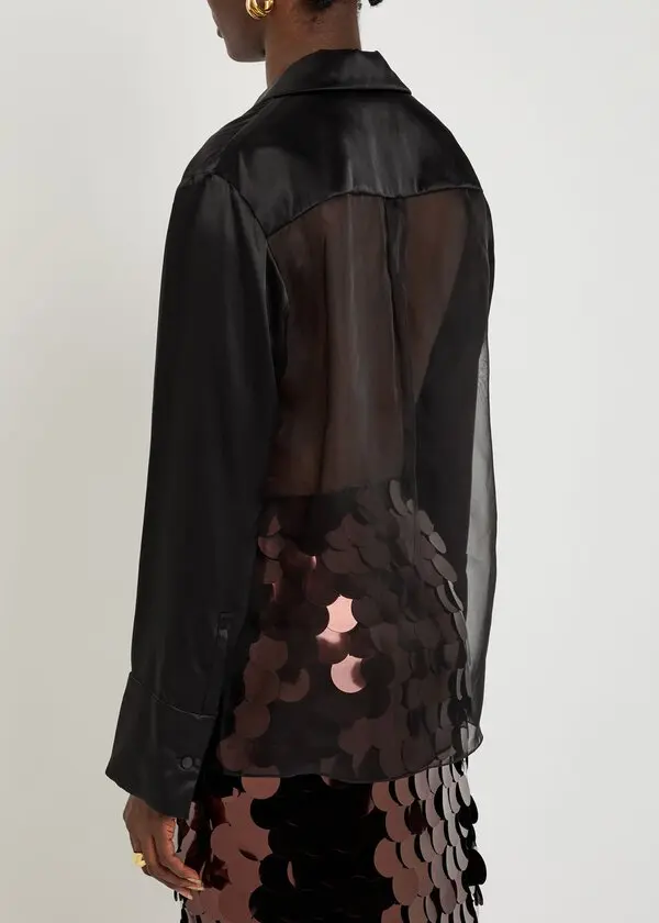 ROKSANDA Delan Silk-satin Shirt - Black