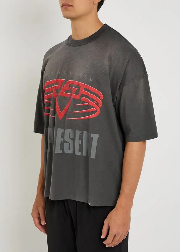 REPRESENT Living Legacy Logo Cotton T-shirt - Grey