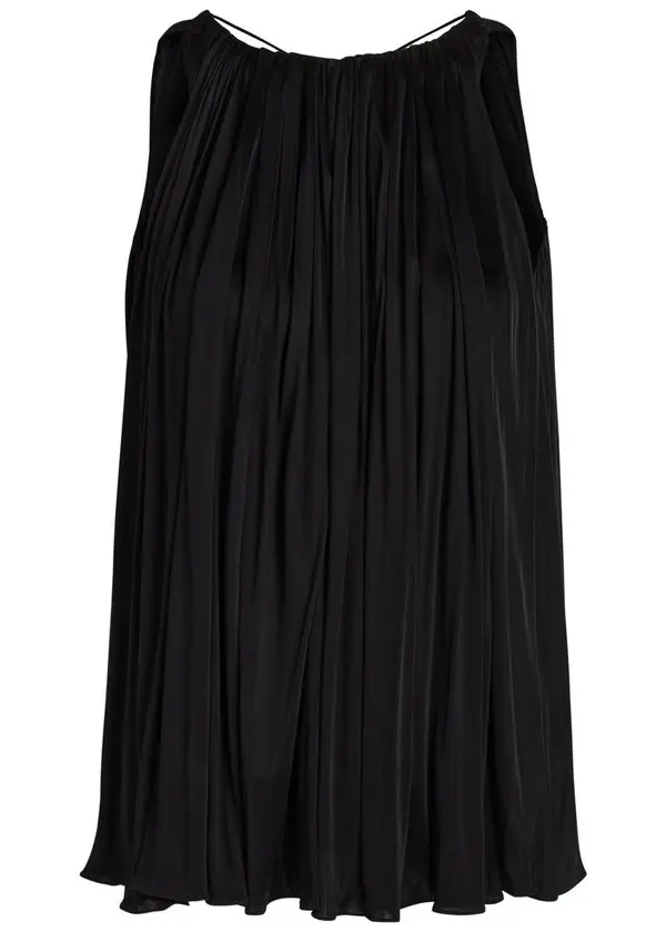 Loewe Halter Ruched Satin Top