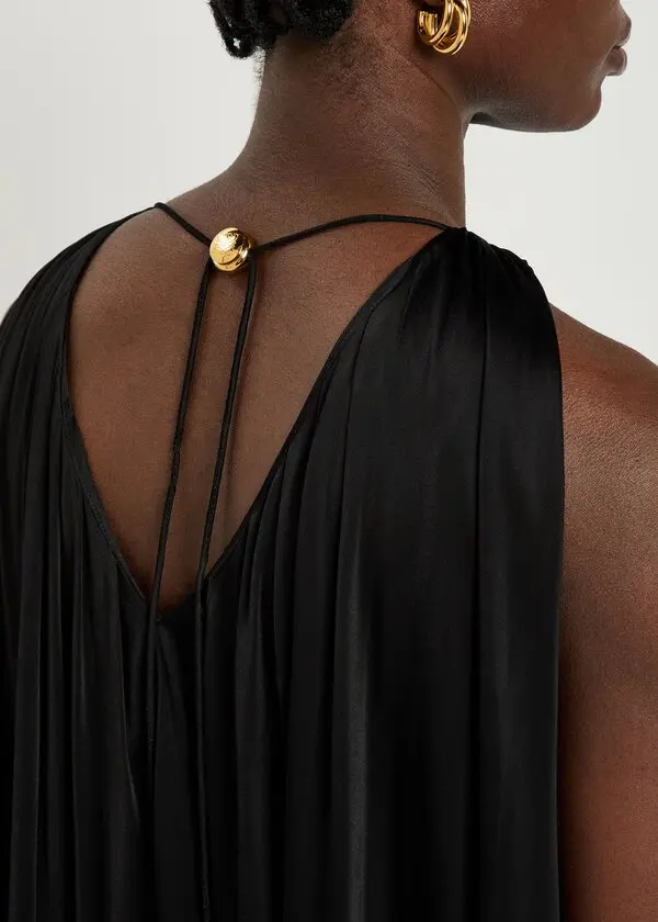 Loewe Halter Ruched Satin Top