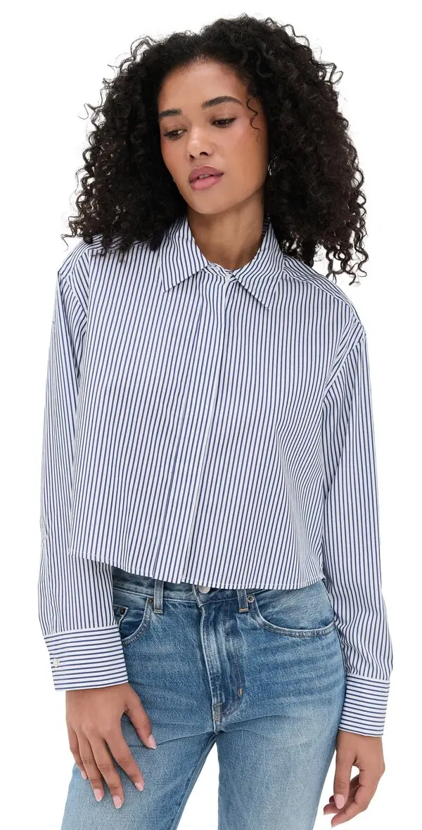 A.L.C. Maude Striped Poplin Top