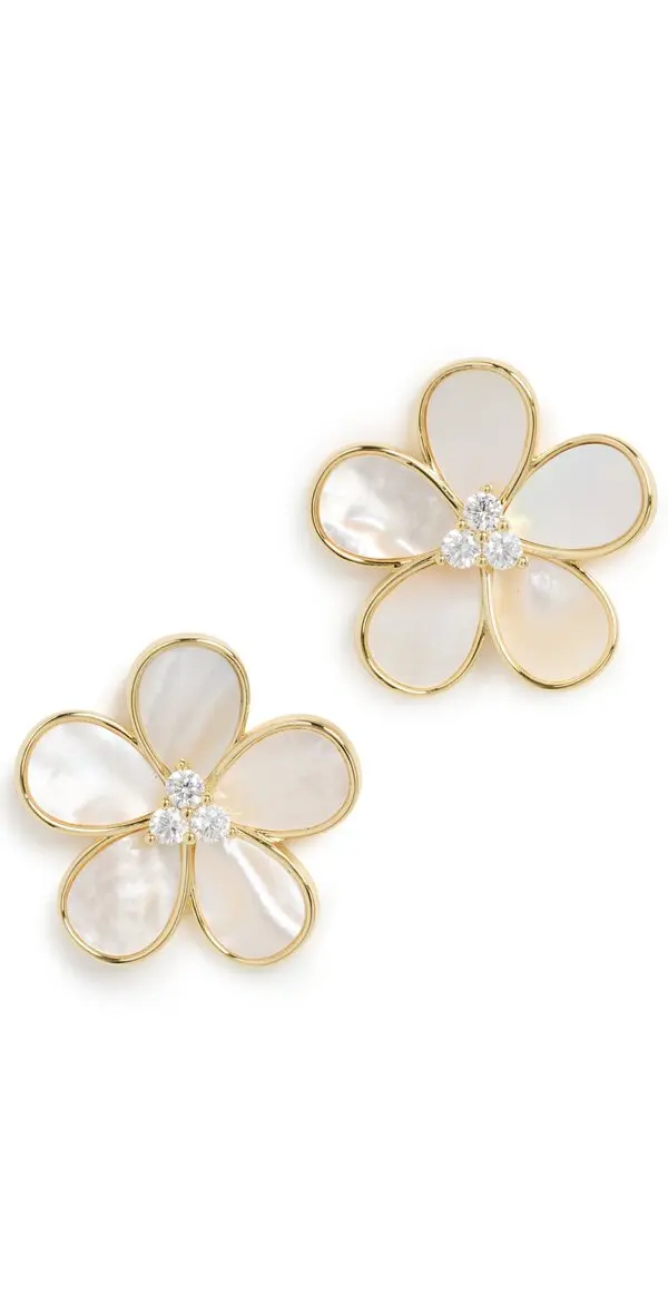 Shashi Jardin Nacre Earrings - Pearl