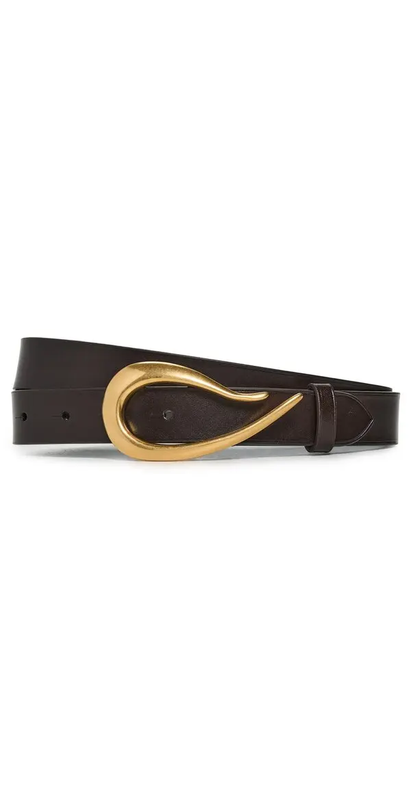 TWP Medium Leather Belt With Snake Buckle - Dakota