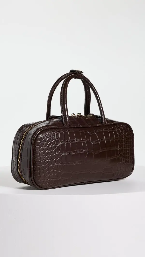Dolce Vita Flyn Handbag - Espresso Croco Leather