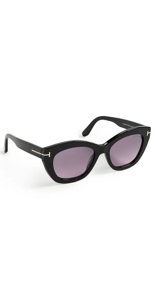 TOM FORD Linda-02 Cateye Sunglasses - Shiny Black
