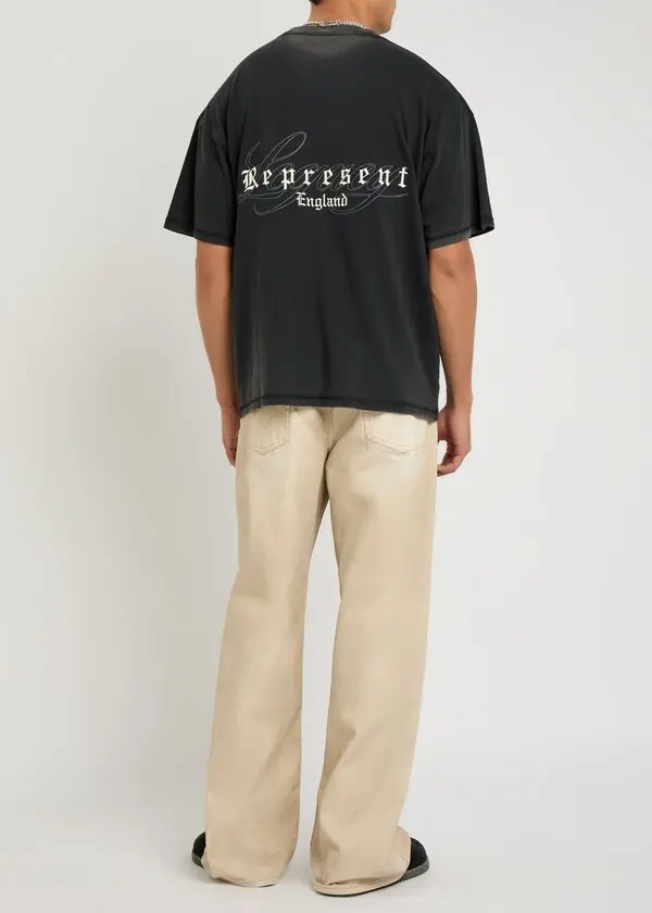 REPRESENT Legacy Overprint Logo Cotton T-shirt