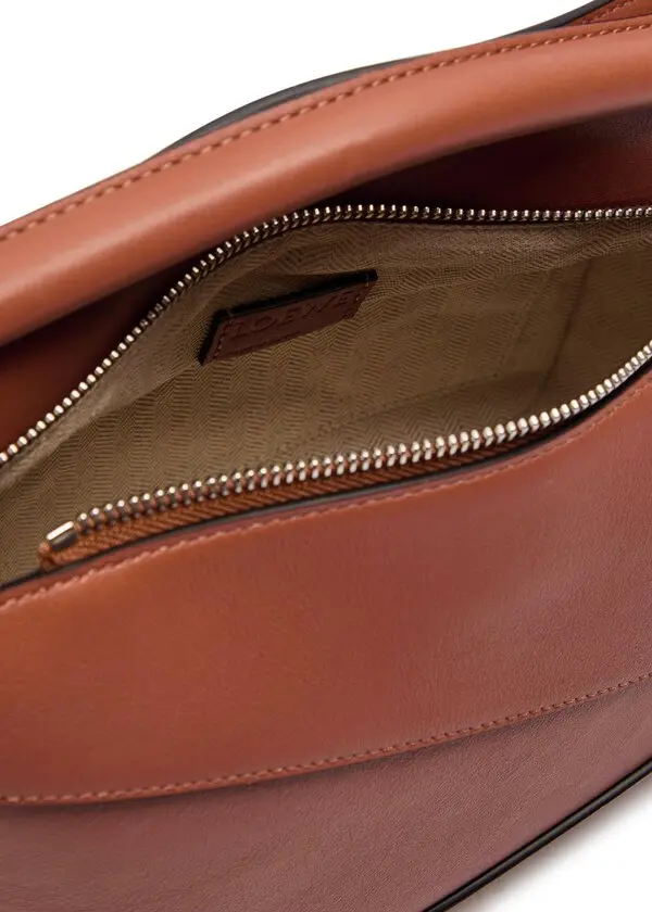 Loewe Puzzle Edge Small Leather Top Handle Bag - Tan