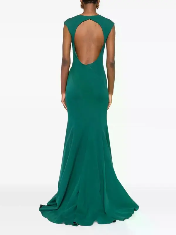 Gemy Maalouf Open-Back Mermaid Gown - Green