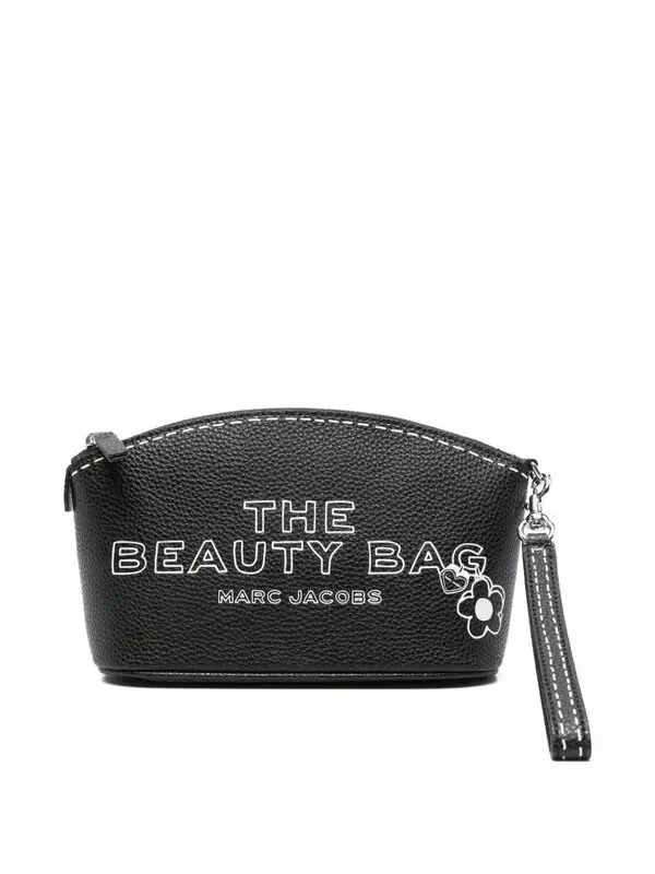 Marc Jacobs Lettering-print Make-up Bag - Black