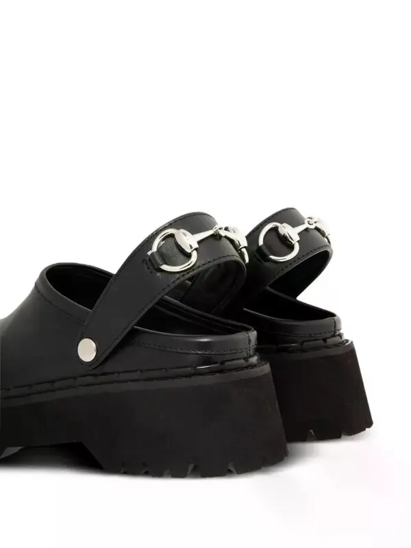Gucci Horsebit Platform Mules - Black