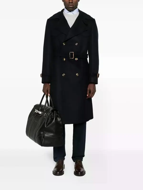 Brunello Cucinelli Wool Double-breasted Belted Coat