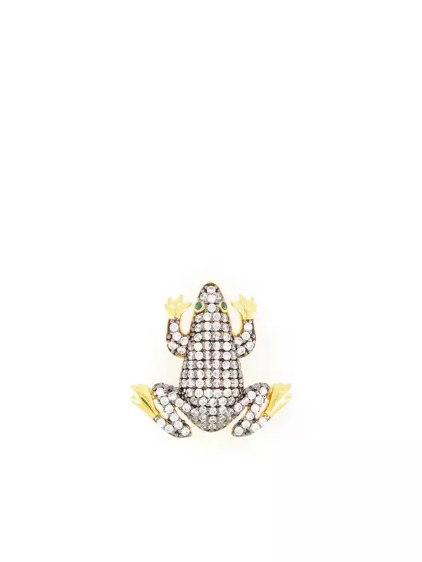 Begum Khan Mini Frog Stud Earring - Neutrals