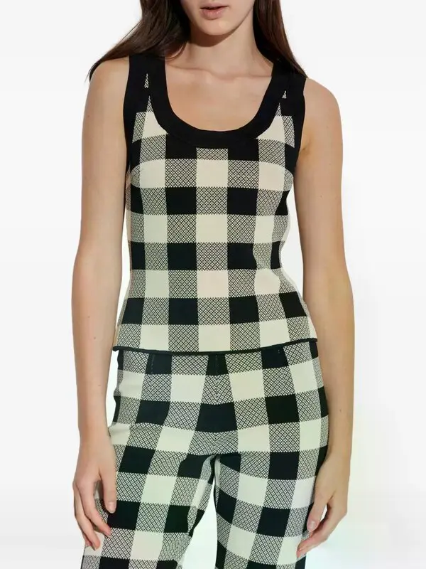 Posse Gingham Sleeveless Top