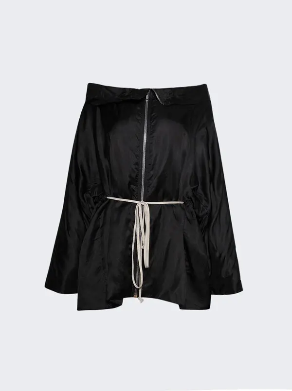 Rick Owens Zip Front Hooded Jacket - Black