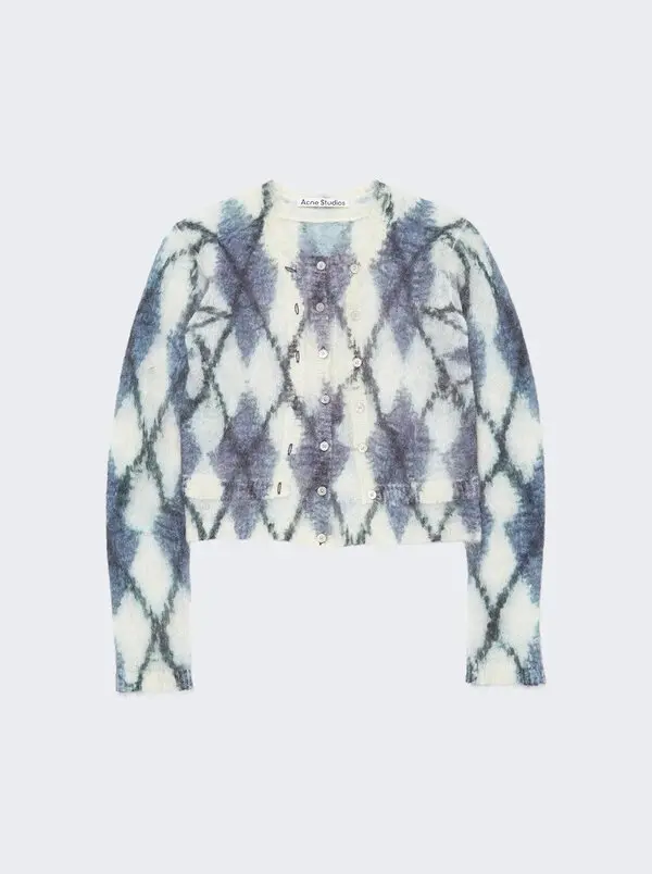 Acne Studios Layered Mohair Cardigan - Grey
