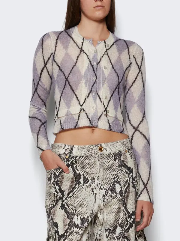 Acne Studios Layered Mohair Cardigan - Grey