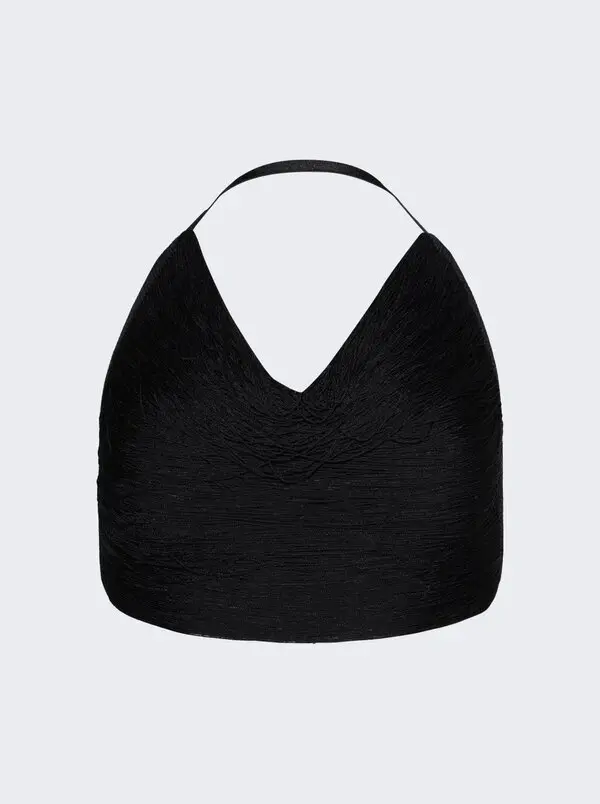 Attico Cropped Halterneck Top