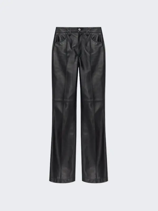 Attico Leather Trousers - Black