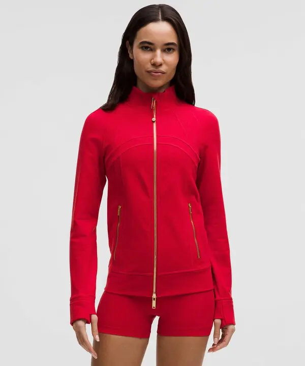 Lululemon Define Track Jacket - Oxford Red/gold/gold