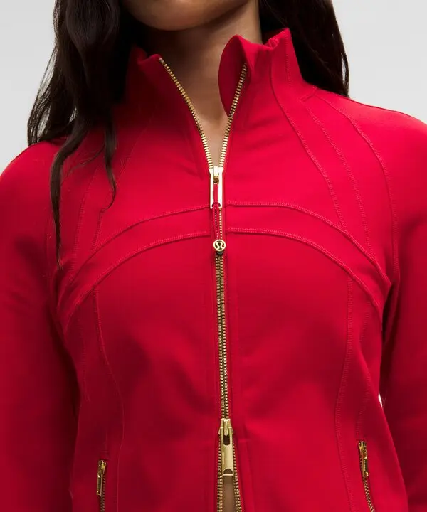 Lululemon Define Track Jacket - Oxford Red/gold/gold