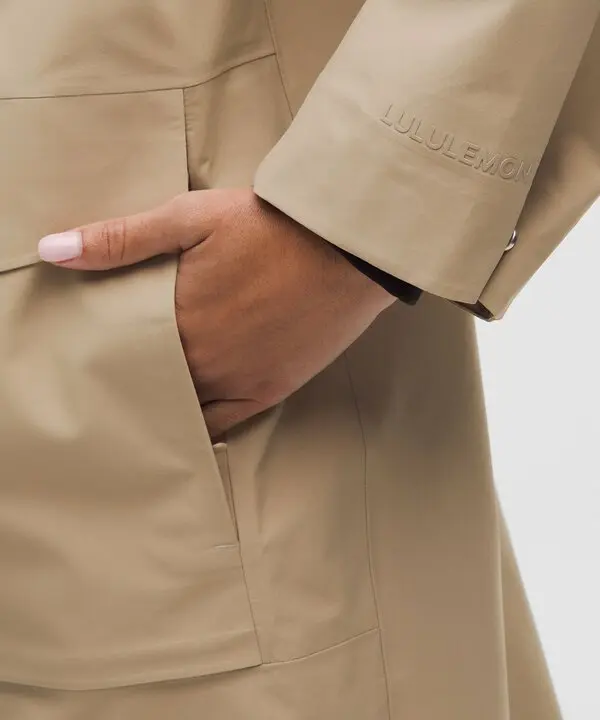 Lululemon Waterproof Fishtail Rain Coat - Sheer Oak