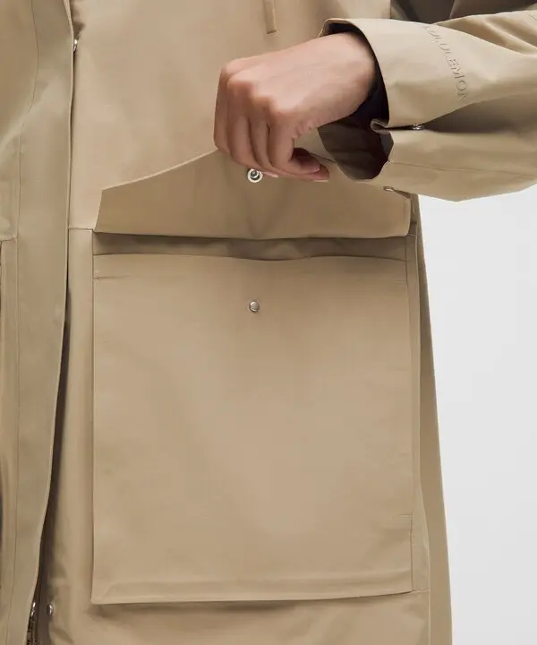 Lululemon Waterproof Fishtail Rain Coat - Sheer Oak