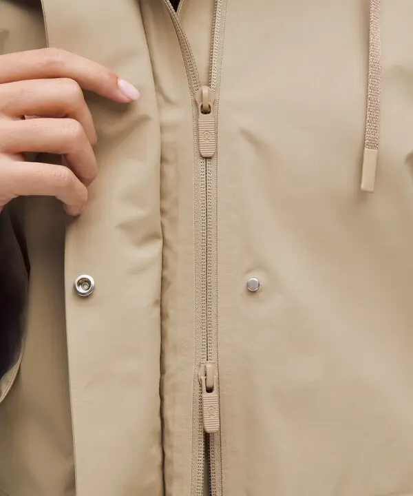 Lululemon Waterproof Fishtail Rain Coat - Sheer Oak