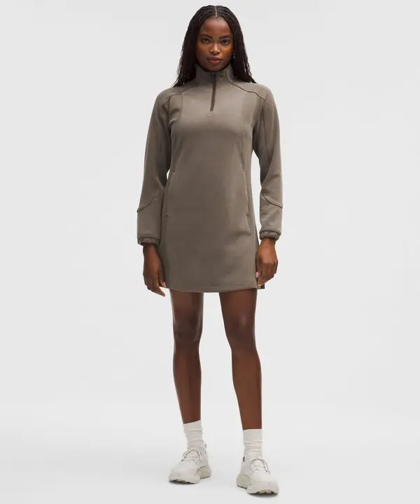 long sleeve short summer dress S Aqua Blue Long Sleeve Short Dress