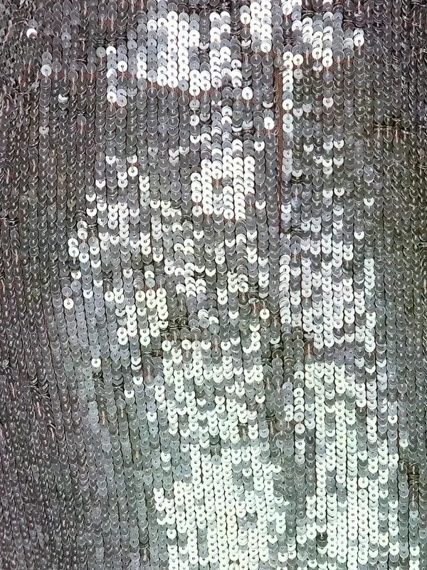 P.a.r.o.s.h Sequin Embellished Straight Leg Trousers - Silver