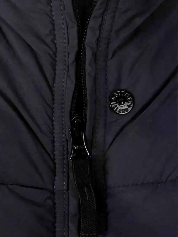 Stone Island Quilted Jacket With Logo Patch - Blue