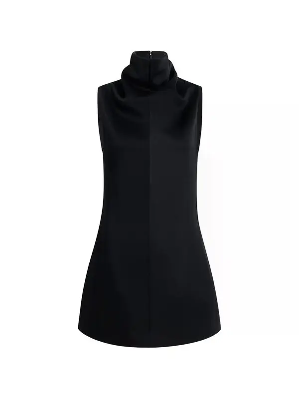 Khaite High-neck A-line Dress - Black