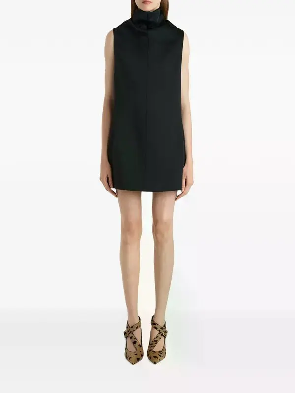 Khaite High-neck A-line Dress - Black
