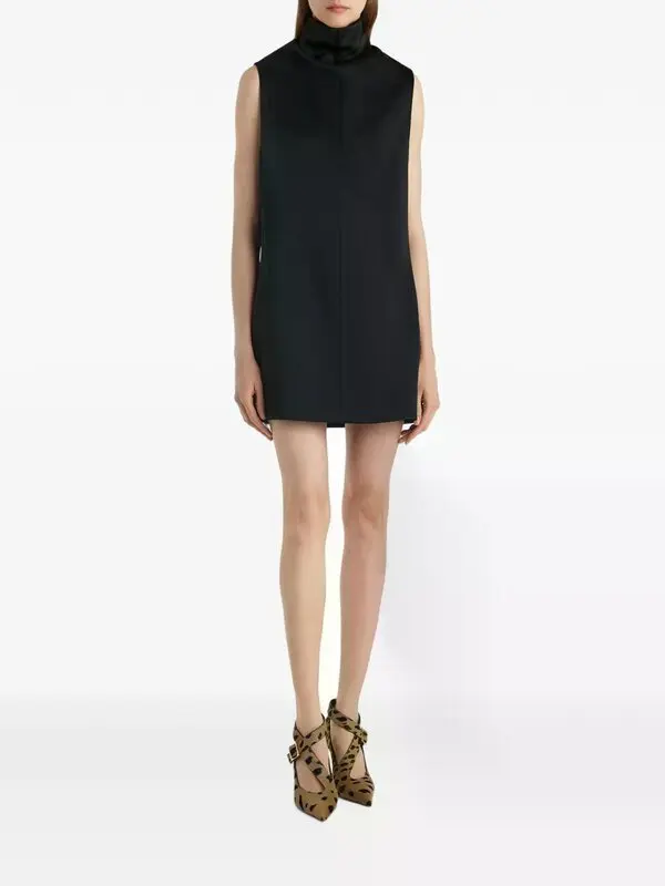 Khaite High-neck A-line Dress - Black