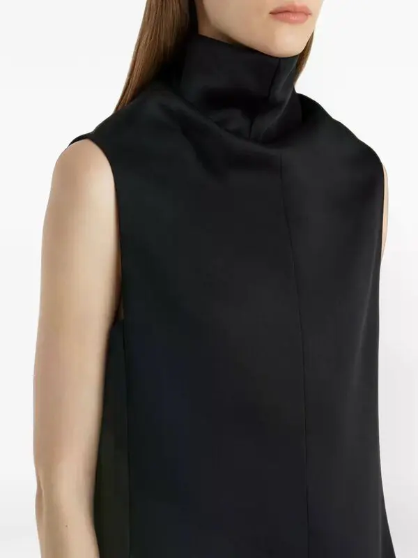 Khaite High-neck A-line Dress - Black