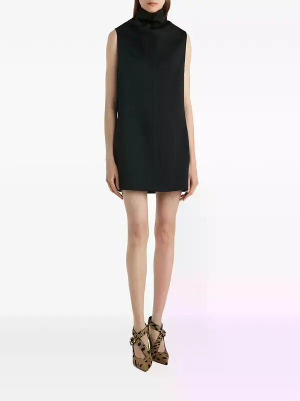 Khaite High-neck A-line Dress - Black